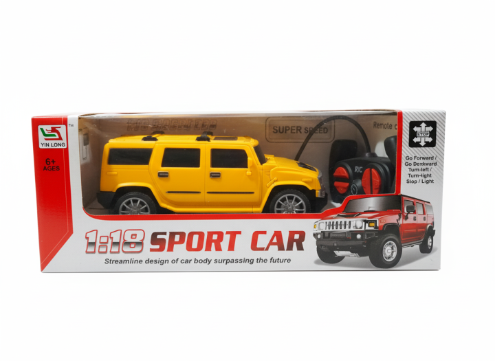 Remote Control Sport Car – 1:18 Scale Yellow Hummer H2 Model | Daraz.pk