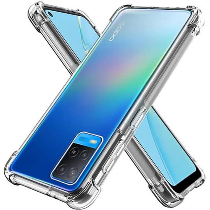 Oppo A54 Cover - Transparent - New Gradient Shaded Logo Hole Camera ...