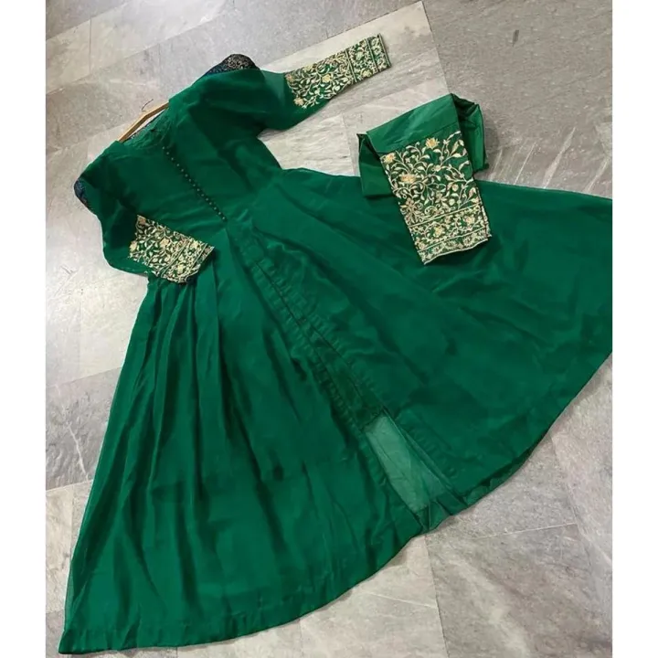 Stylish Embroidered Chiffon Maxi with Trouser / Chiffon Maxi Dresses ...