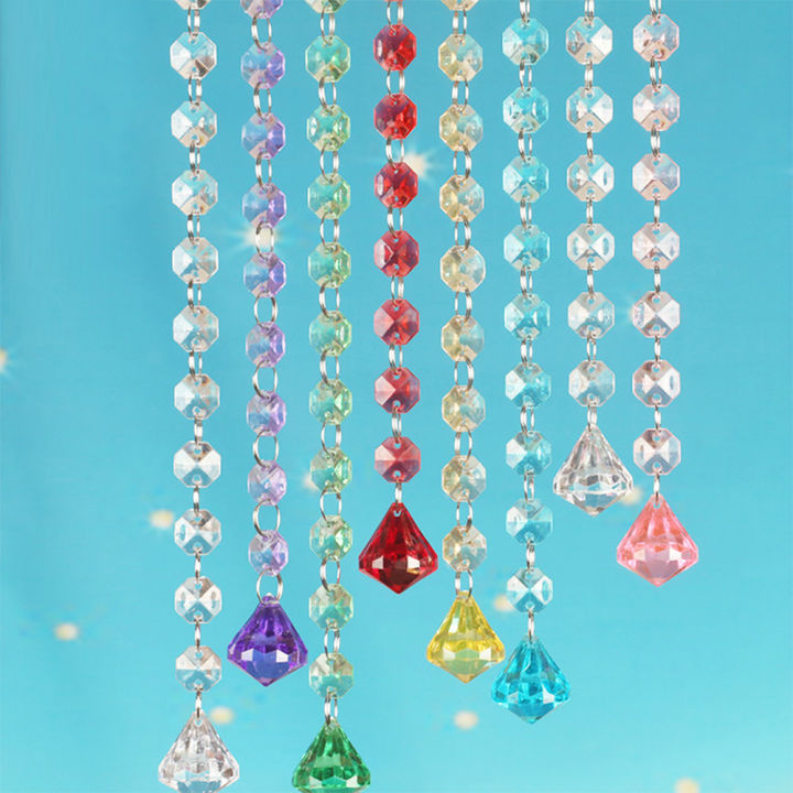 Acrylic Crystal Beads String Curtain Wedding Hanging Decoration ...