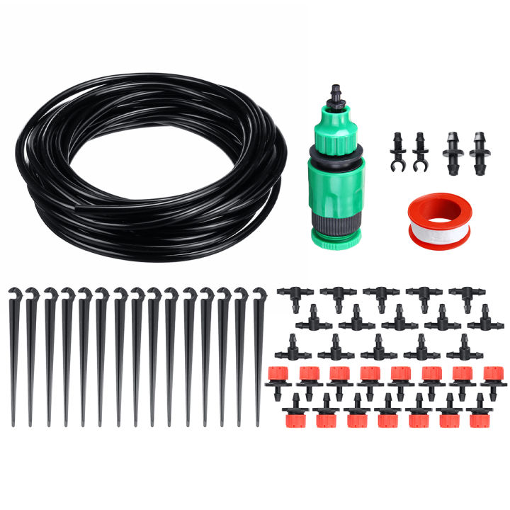 DIY 10M Micro Drip Irrigation System Plant Self Watering Adjustable ...