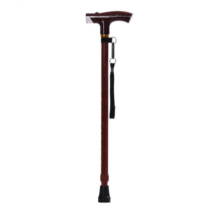 Old man stick with torch light intelligent wood color walking stick ...