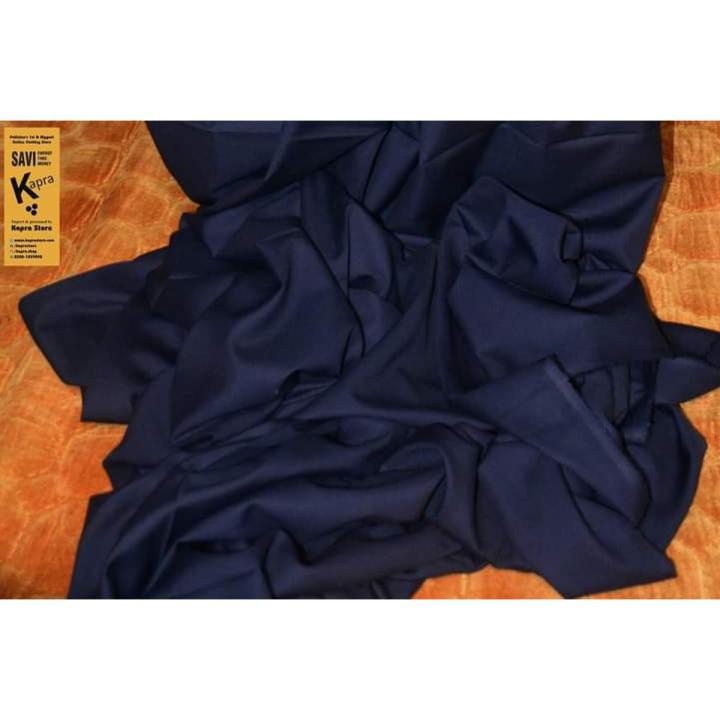 Pure Navy-Blue Suit Of Washing-Wear Unstitched Fabric For Men ...