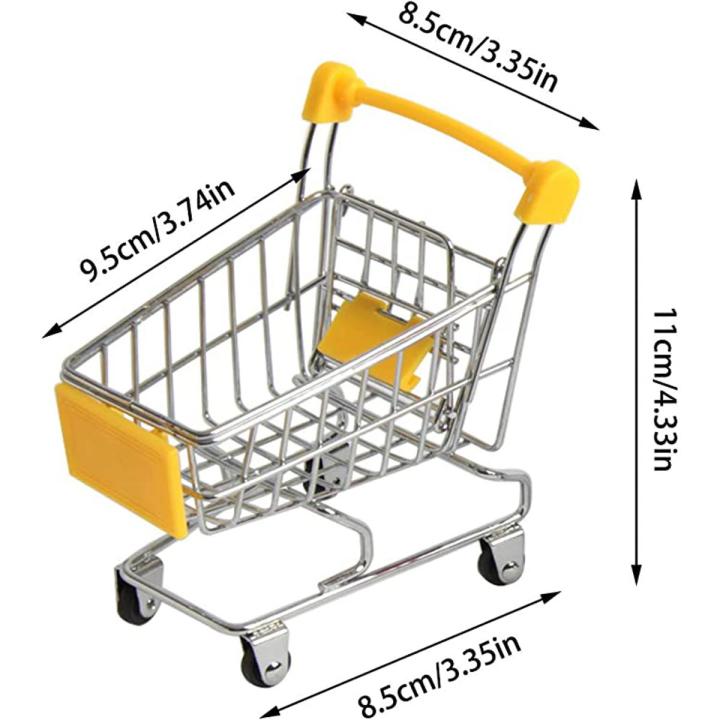 Mini shopping trolley Mini Shopping Cart Mini Supermarket Storage Toy ...