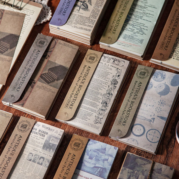 60 Sheets/Pack Retro Paper for DIY Scrapbooking Journal Diary Vintage ...