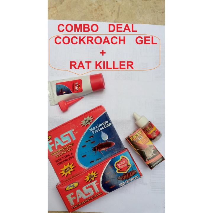combo deal Cockroach killing gel + rat killer powder 100% result ...
