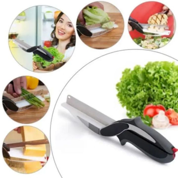 Crockery Mall Multi Function Clever Scissors Cutter 2in1 Knife Cutting ...