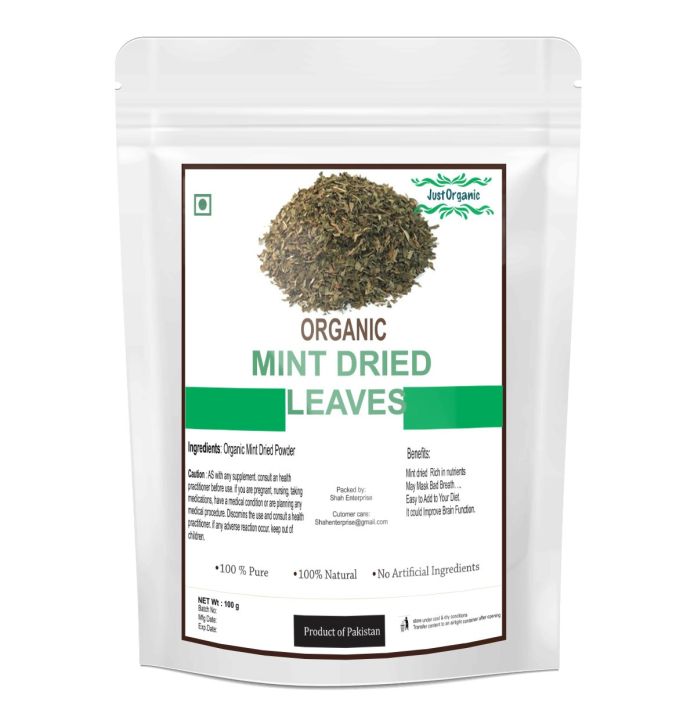 Organic Dried Mint Leaves 100 gm | Daraz.pk