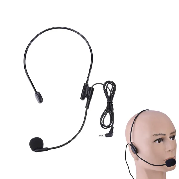 3.5mm Wired Headset Microphone for Voice Amplifier and Loudspeakers ...