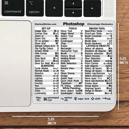 Macbook PC Photoshop, Illustrator, InDesign Shortcut Reference Keyboard ...