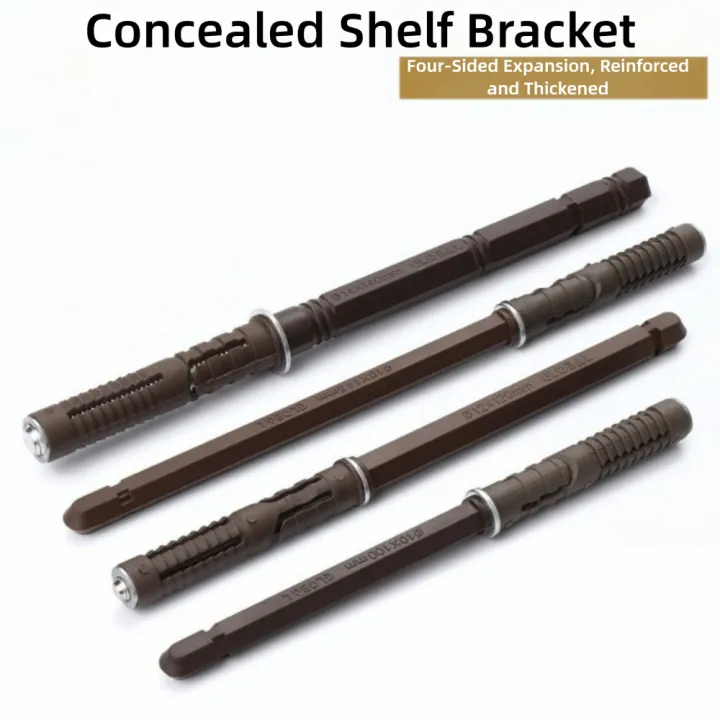 Plank Support Invisible Nails Floating Shelf Brackets Concealed Design ...
