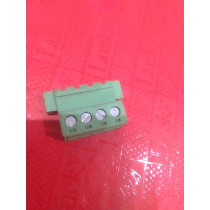 4 pin Screw Terminal Block Connector Green Color Pluggable Type with ...