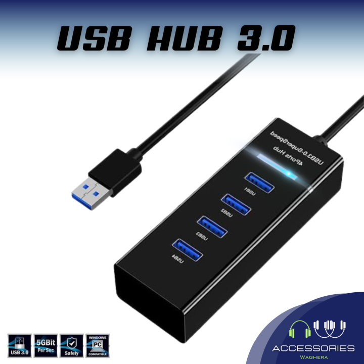 USB 3.0 Hub 4 Ports High Speed usb 3.0 port Hub Splitter Fast Data Transfer USB Hub Extender ...