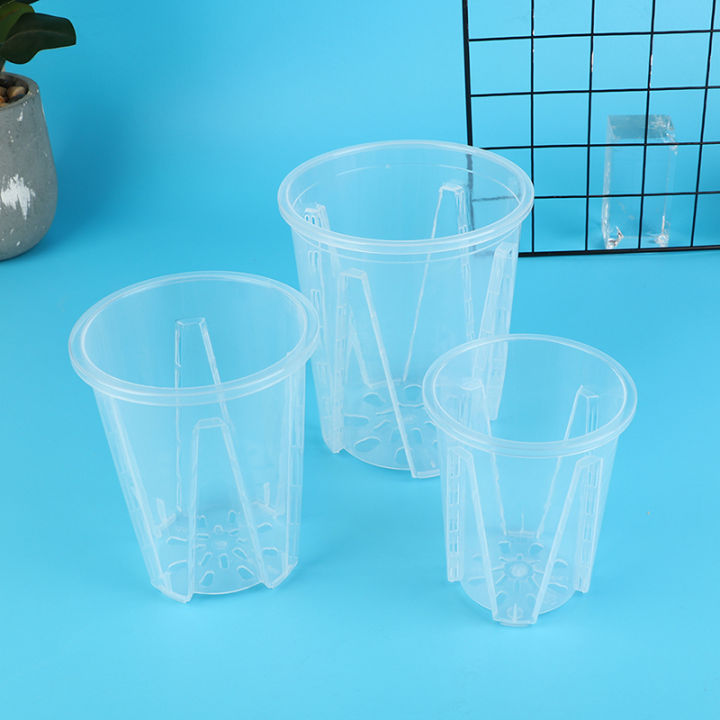 Plant Pot DIY Plastic Transparent Cylindrical Flower Holder Vegetable ...