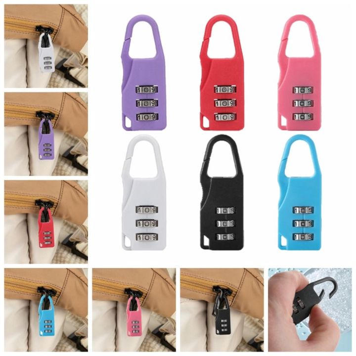 Portable Digit Suitcase Combination Lock Plastic Anti-theft Mini ...