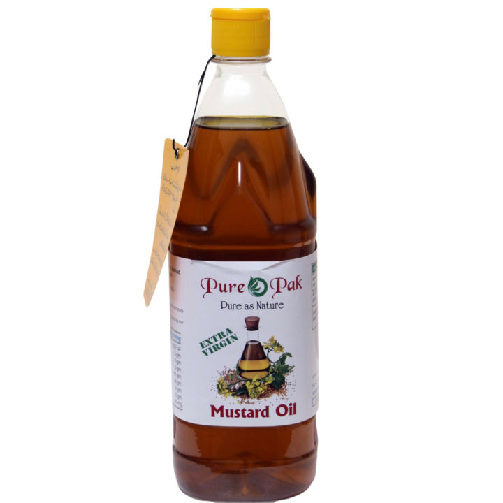 Pure Pak extra virgin Mustard Oil -khalis Sarson ka Tail- 1000 ml ...