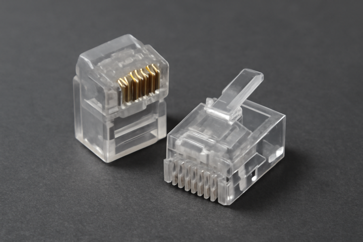 50PCS RJ11 6P6C Telephone Internet Modular Plug Jack Connector - Gold ...