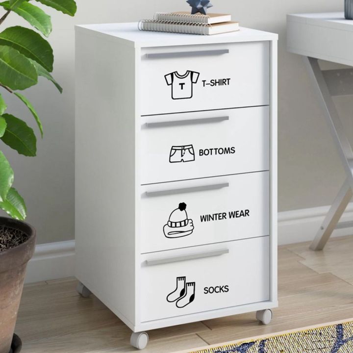 Stickable PVC Clothes Classification Wardrobe Decor Beautify Decoration ...