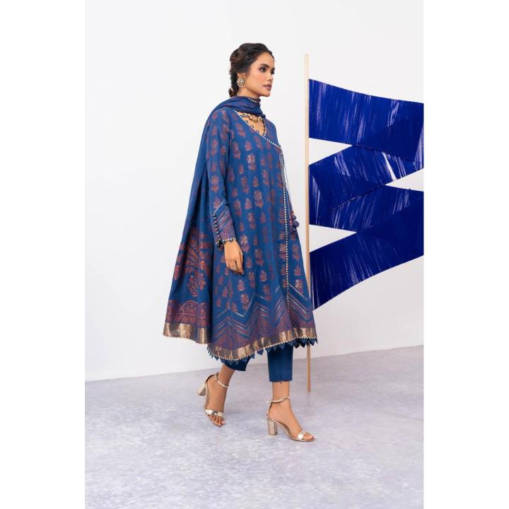 Alkaram Studio 3 Piece Unstitched Jacquard Suit With Jacquard Dupatta ...
