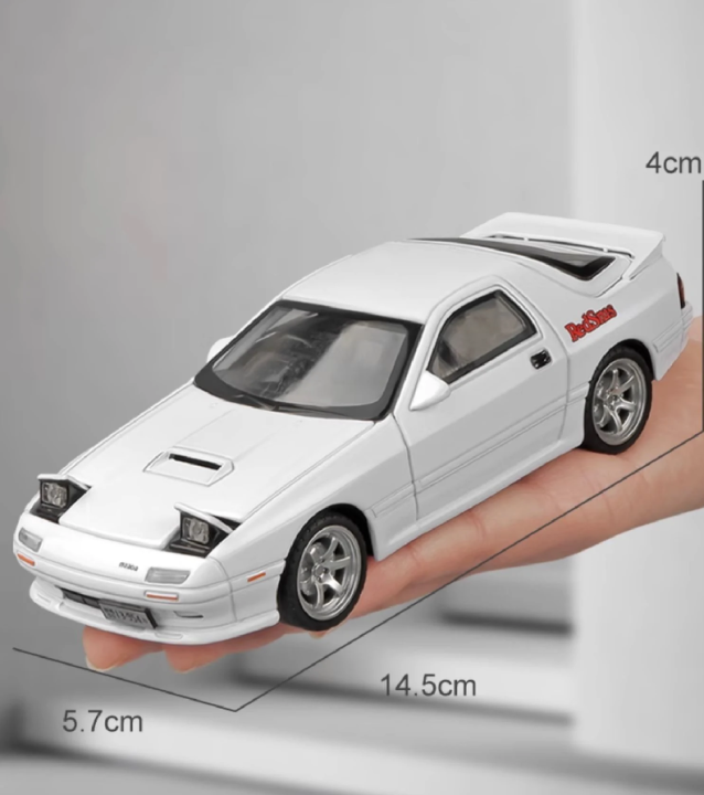 MAZDA RX7 INITIAL D MINIATURE DIECAST RX-7 TOY CAR MODEL WITH LIGHT AND ...