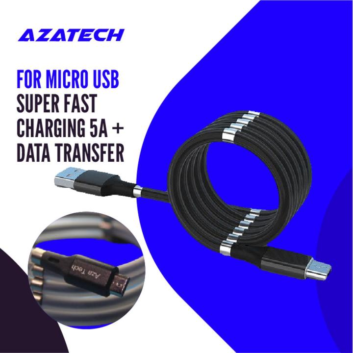 AzaTech 5A Fast Charge + Data Transfer Magic Magnetic Self Winding Fast ...