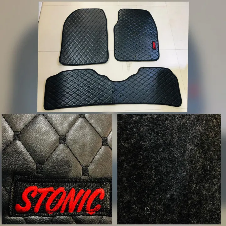 KIA STONIC Mat 7D Eco With Logo Set 3Pcs Black | Daraz.pk