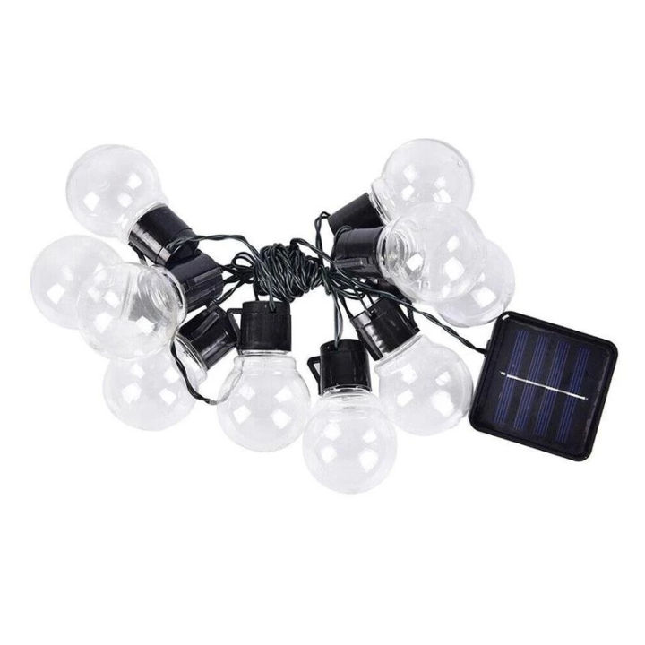 Solar Powered Retro Bulb String Lights for Garden Outdoor Fairy Summer ...