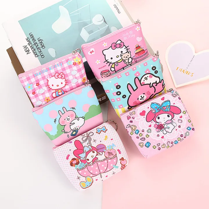 Cartoon Animals PU Coin Purse Cute Wallet Keychain Storage Bag Kawaii ...