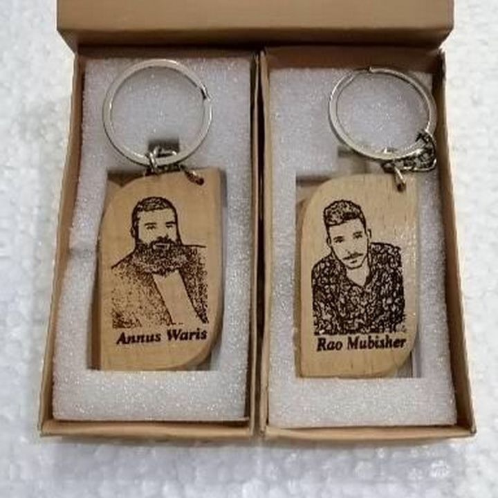 Wooden Keychain Customized with Photo and Name | Daraz.pk