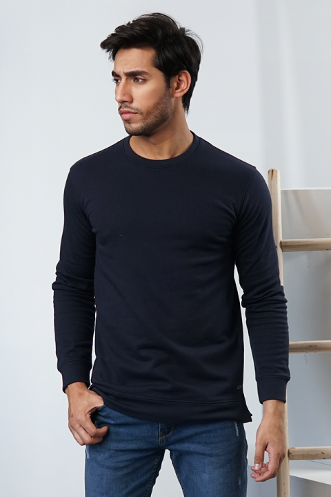 Navy Blue Terry Sweatshirt | Daraz.pk