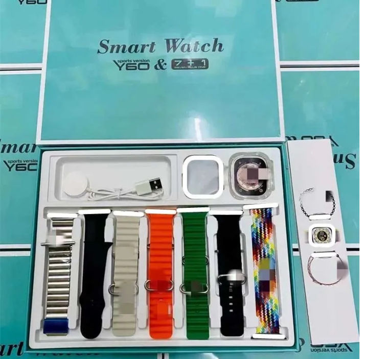 Y60 7+1 Smartwatch – Ultra Smart Watch with 7 Straps and Wireless ...