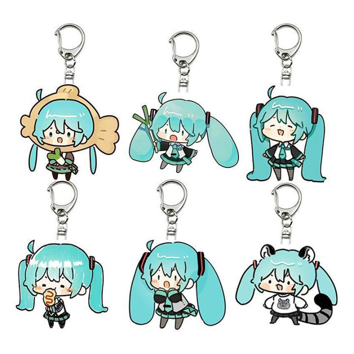 Anime Sakura SNOW Miku Kawaii Girl Cosplay Acrylic Key Chain Keychain ...