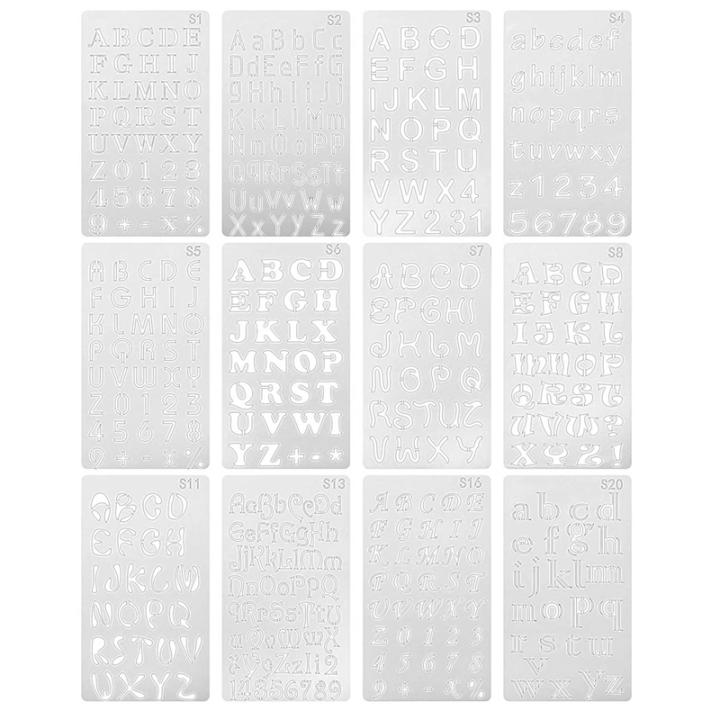 HYQZLTCA 36 Pcs Alphabet Stencils Reusable Letter Painting Stencils ...
