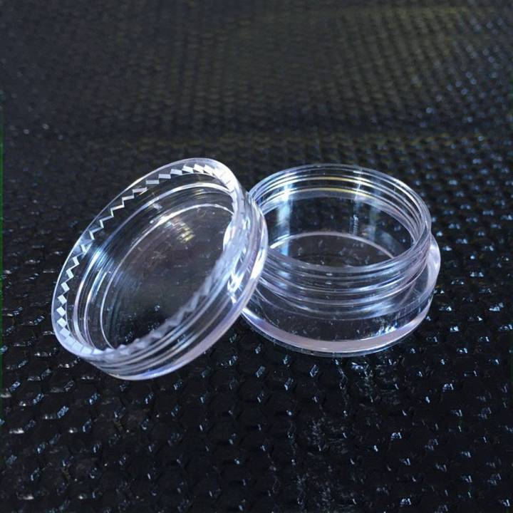 12 Pcs Round Shaped Clear Plastic Cosmetic Cream Sample Container Jars ...