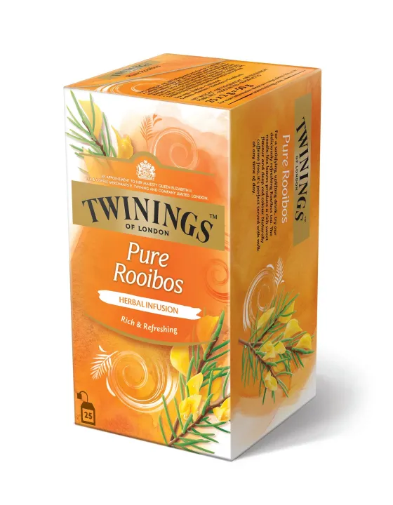 Twinings Pure Rooibos Flavor Tea, 25 Sachets (𝐢𝐦𝐩𝐨𝐫𝐭𝐞𝐝 & 𝐨𝐫𝐢𝐠𝐧𝐚𝐥 ...