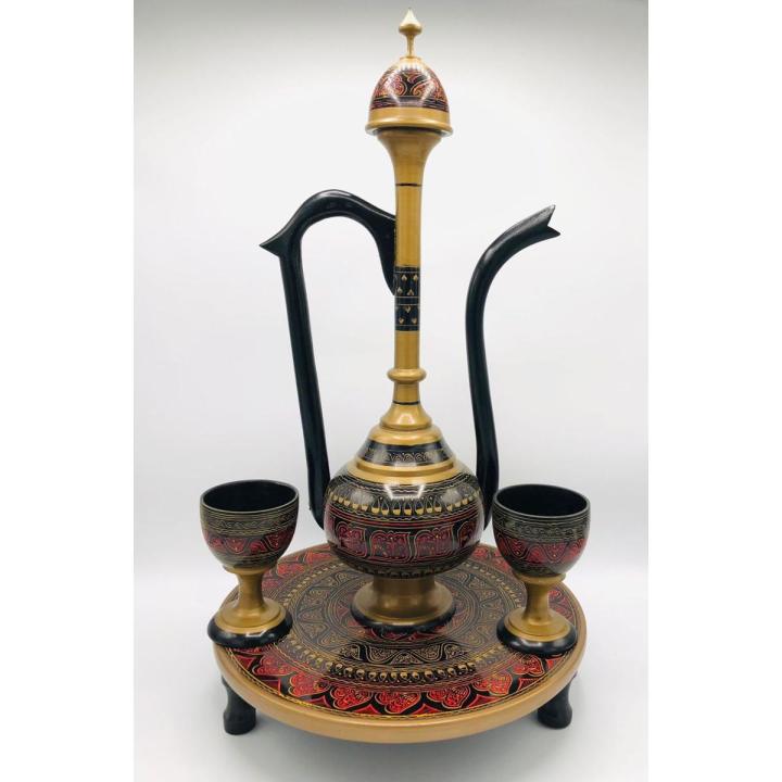 handmade Wooden surahi set -3 pc - 24 | Daraz.pk