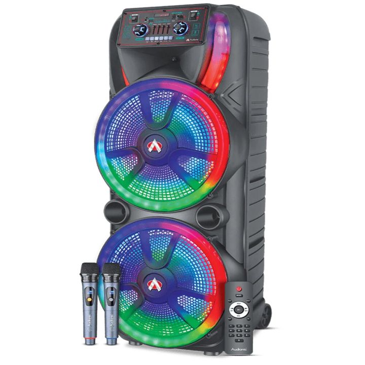 Double Mic Bluetooth Big Sound System Speaker with Mic - Bluetooth ...