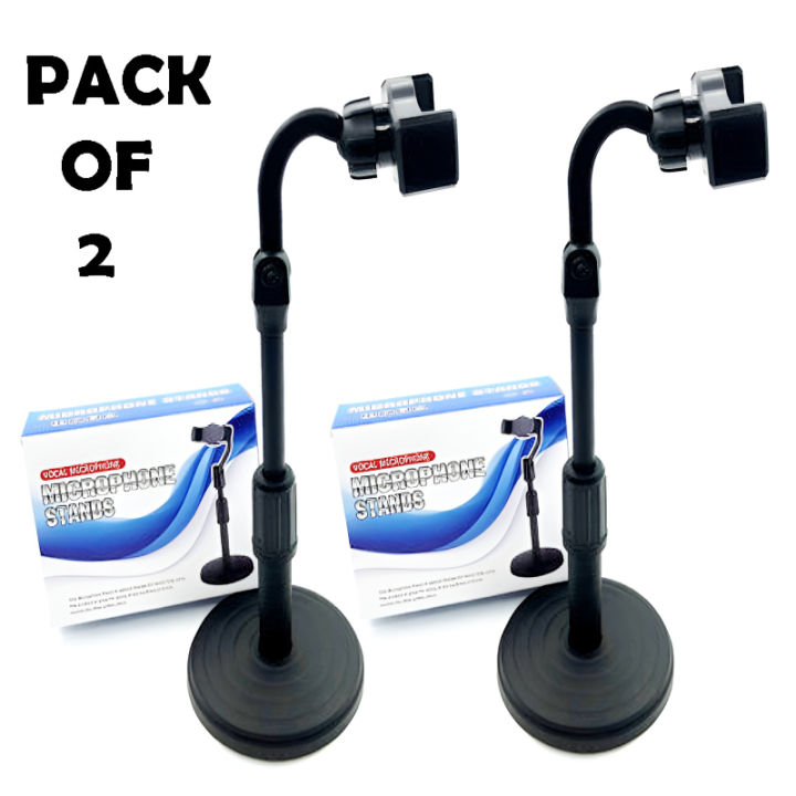 Pack of 2 Professional-Grade Vocal Microphone Stands for Broadcasting ...
