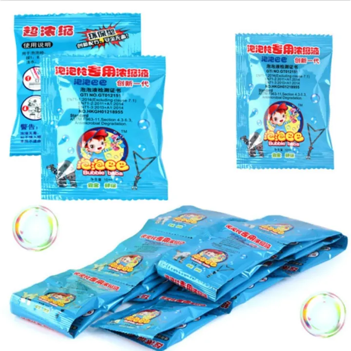 Refill Bubble Water Solution Concentrate Blowing Soap Liquid for kids Bubble Machine Bubble Guuns 1x5 sachet pack of 5 Daraz.pk