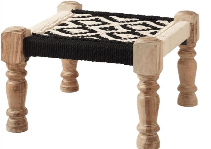 Solid Wood Charpai Mudha Pidha Khat / Wooden Small Mudha Pidha / Small ...