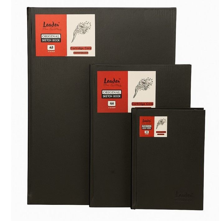 Hard Bound Sketch Book Cartridge 100pages (50shts) Leader Original Hard ...