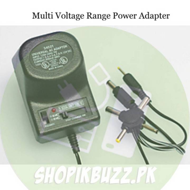 AC/DC Multi Voltage Range Power Adapter 300mA voltage Range (1.5, 3, 4. ...