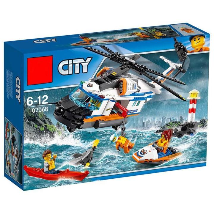 LEPIN 02068 city Heavy-duty rescue Helicopter | Daraz.pk