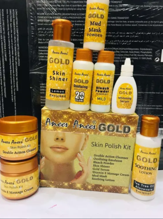 Gold SKIN POLISHER KIT Ultra Whitening & GLOWING Facial Kit | Daraz.pk