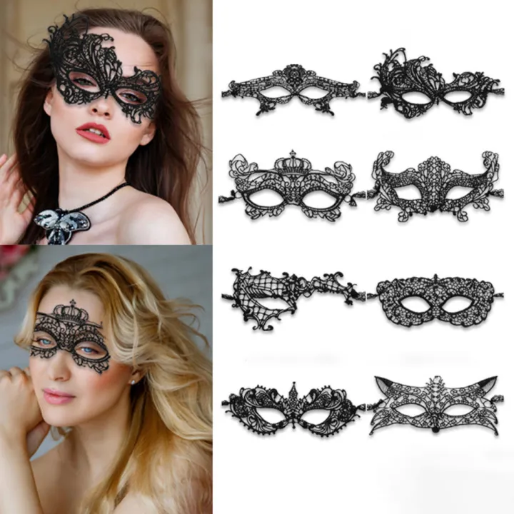 Approximately 23 * 13cm Lace Exquisite Halloween Black Lace Eye ...