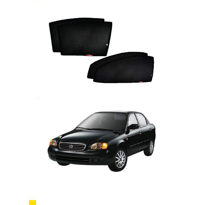 SUZUKI BALENO SUN SHADE / WINDOW CURTAINS (DARK) BLACK 4PCS | Daraz.pk