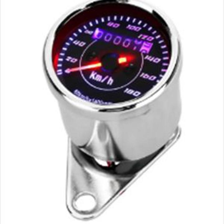 Universal Speedometer with LED Back Light Metal Body for Motorcycle ...