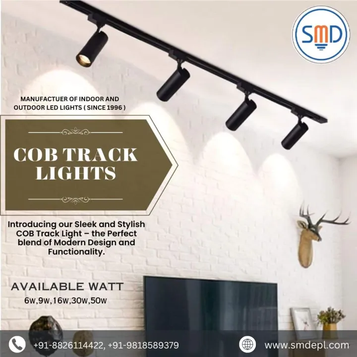 LED Track Light Spotlight 12W 20W 220V Black White Flicker Free Bright ...