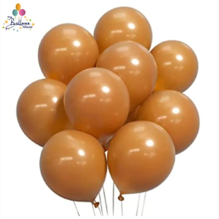 Brown Latex Balloons for Party Celebration Pack of 25 Latex Balloons ...