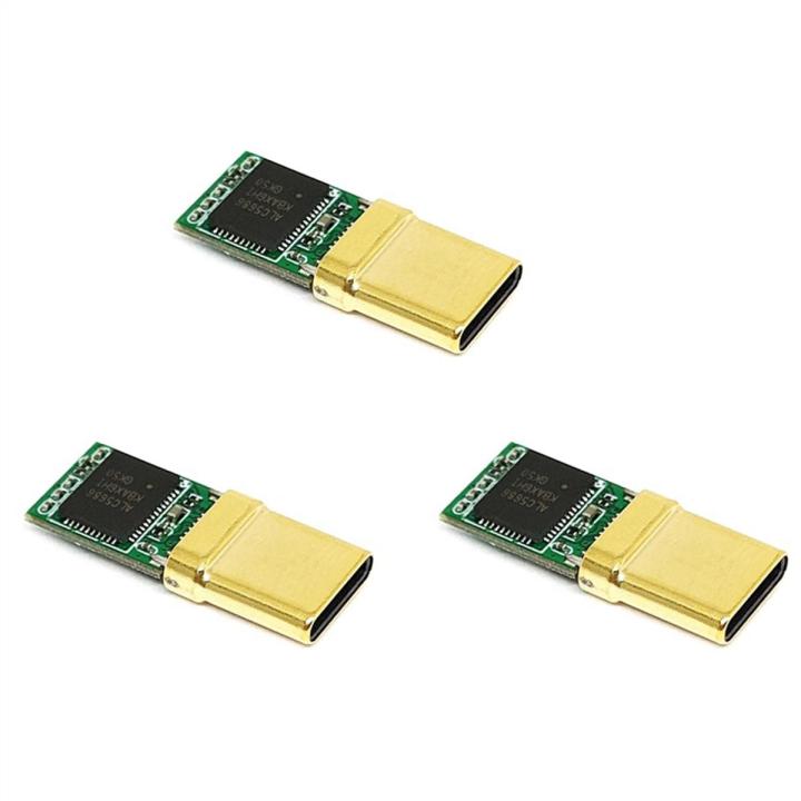 3X USB-C Male Plug, Decoder Chip ALC5686, Gold-Plated 1U, 32Bit 384Khz ...